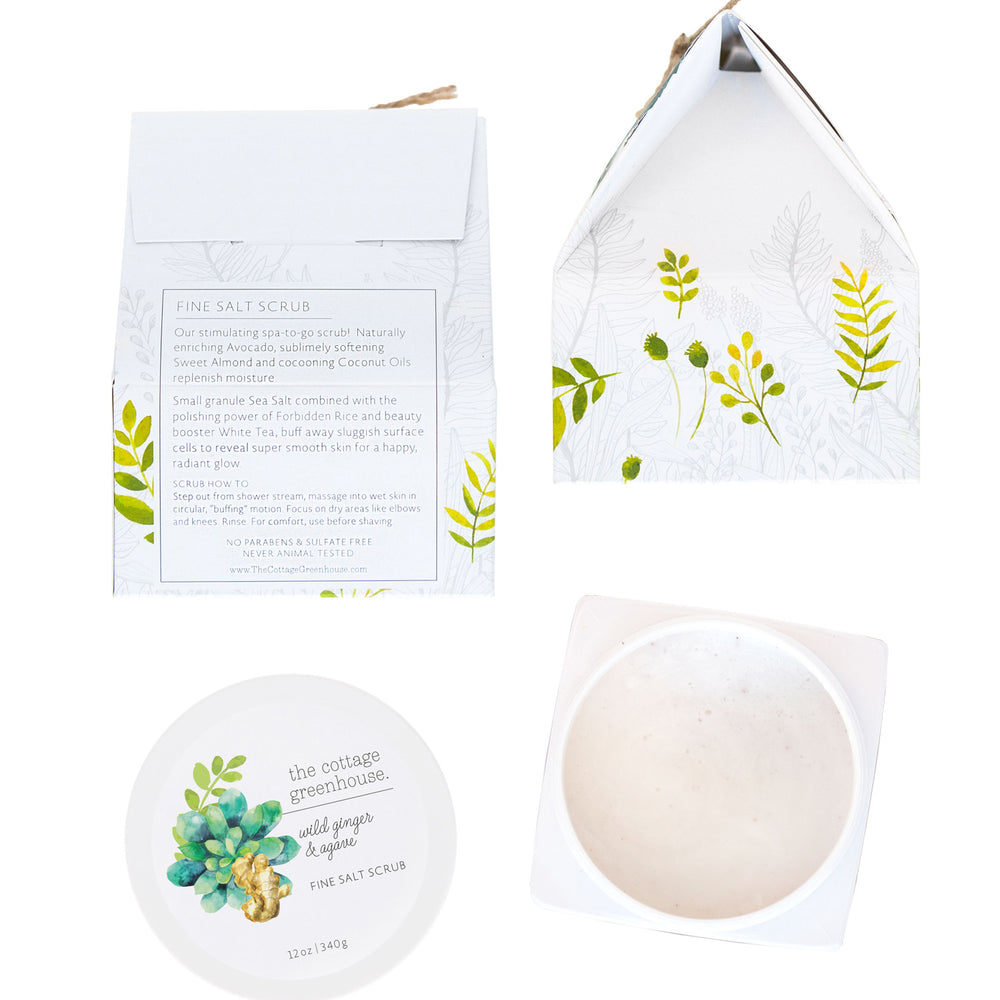 The Cottage Greenhouse Wild Ginger & Agave Fine Salt Scrub – Hampton ...