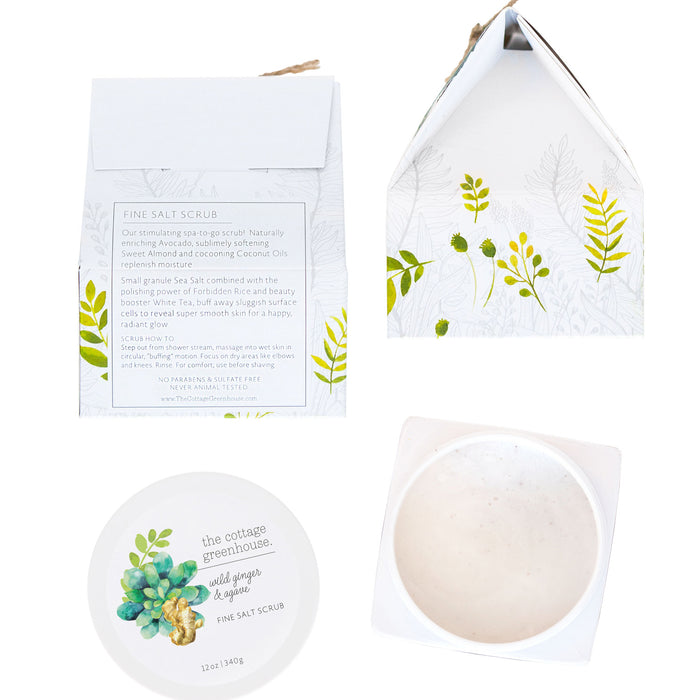 The Cottage Greenhouse Wild Ginger & Agave Fine Salt Scrub – Hampton ...